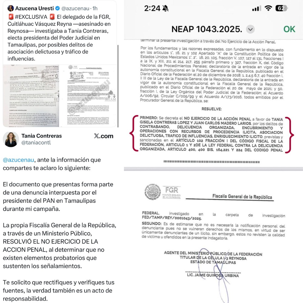 Acusación y desmentido: El cruce entre la periodista Azucena Uresti y la magistrada Tania ...